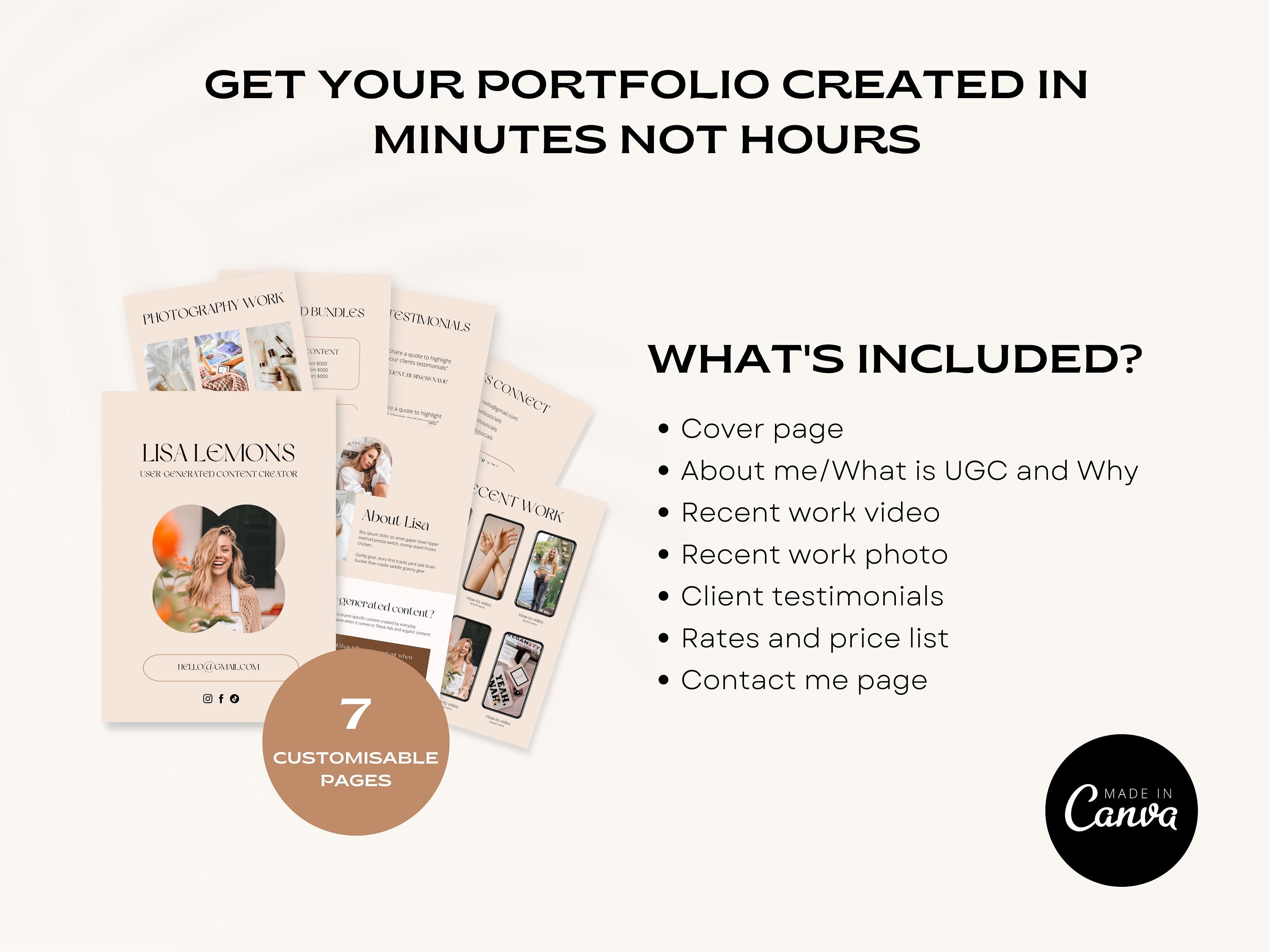 UGC Creator Portfolio, UGC Portfolio, UGC Creator Portfolio Template ...