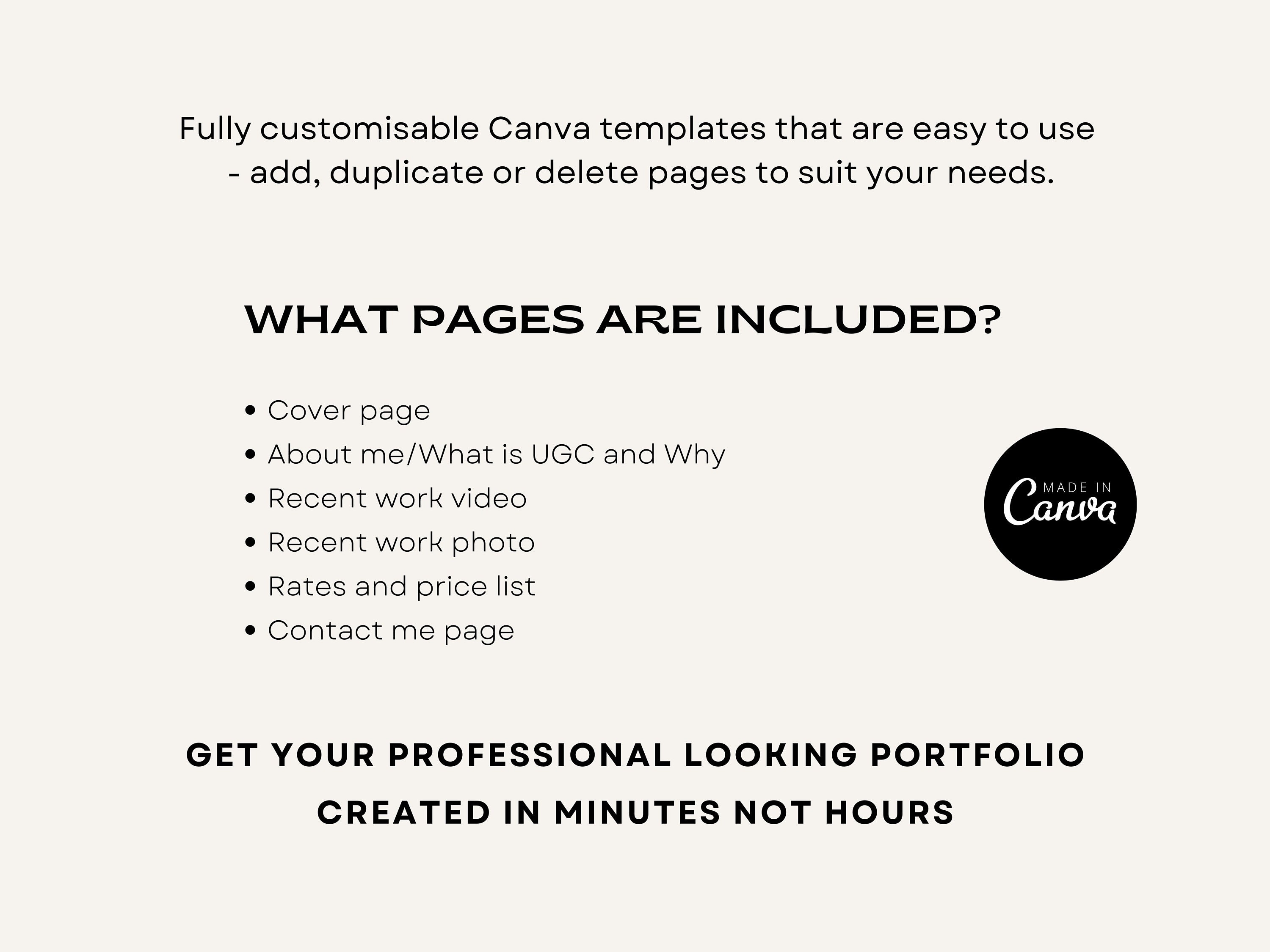 UGC Creator Portfolio Template, User Generated Content, UCG Creator ...