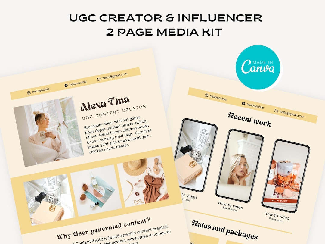 Ugc Creator Media Kit | UGC Creator Portfolio | UGC Portfolio | UGC ...