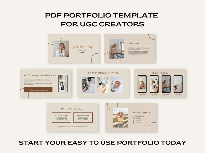 UGC Portfolio, UGC Template, UCG Creator, User Generated Content, Ugc ...