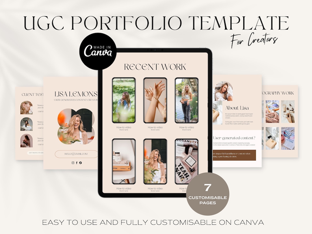 UGC Creator Portfolio, UGC Portfolio, UGC Creator Portfolio Template ...