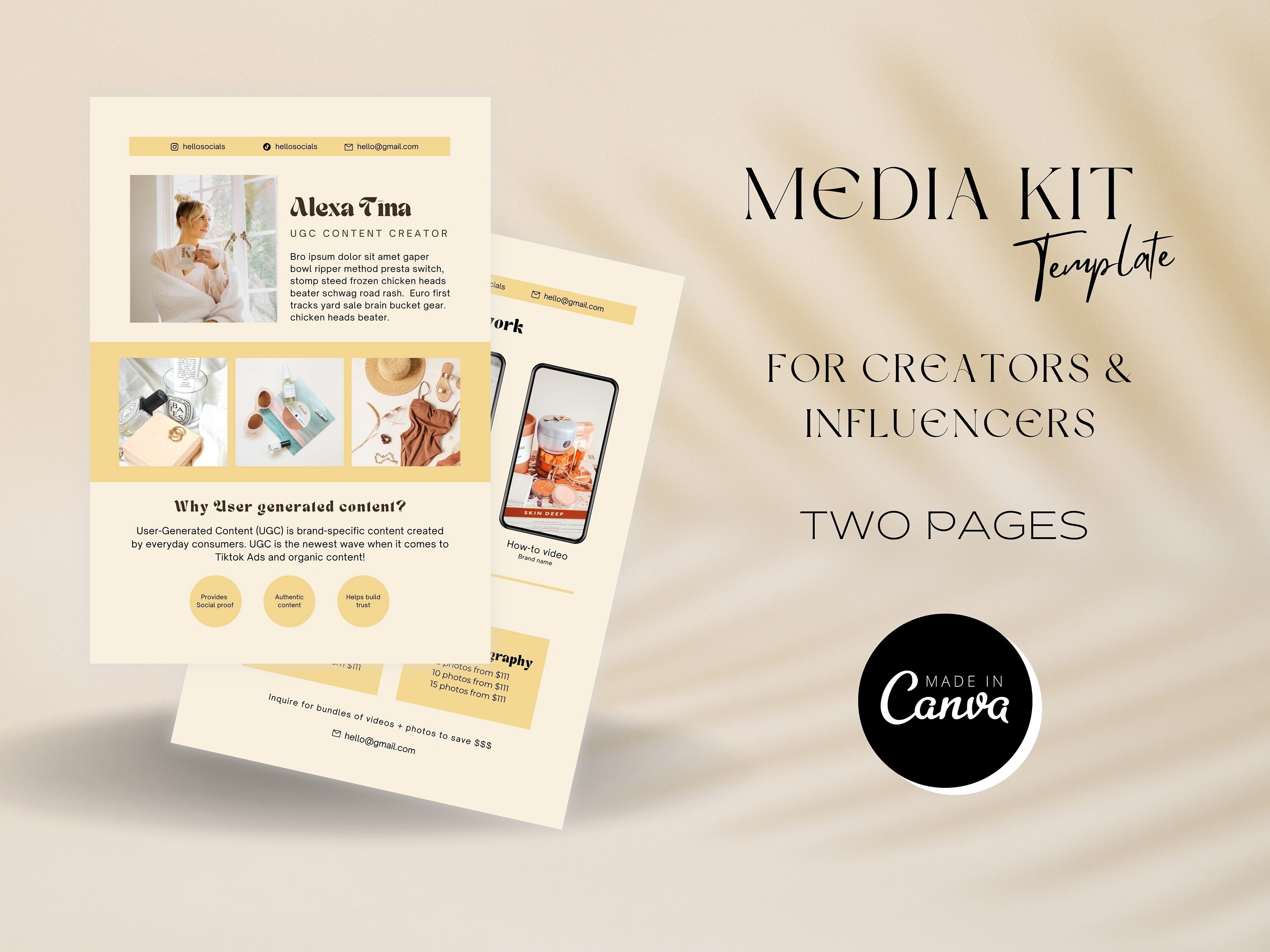 Ugc Creator Media Kit | UGC Creator Portfolio | UGC Portfolio | UGC ...