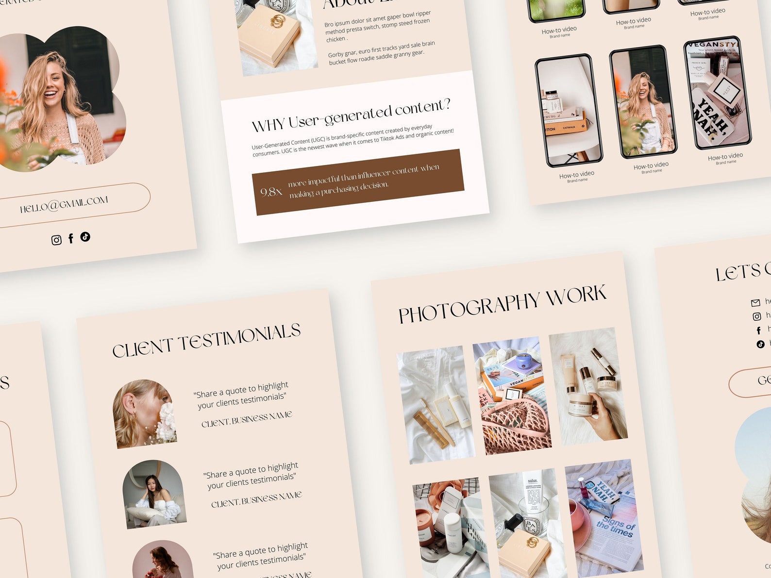UGC Creator Portfolio UGC Portfolio UGC Creator Portfolio Template 