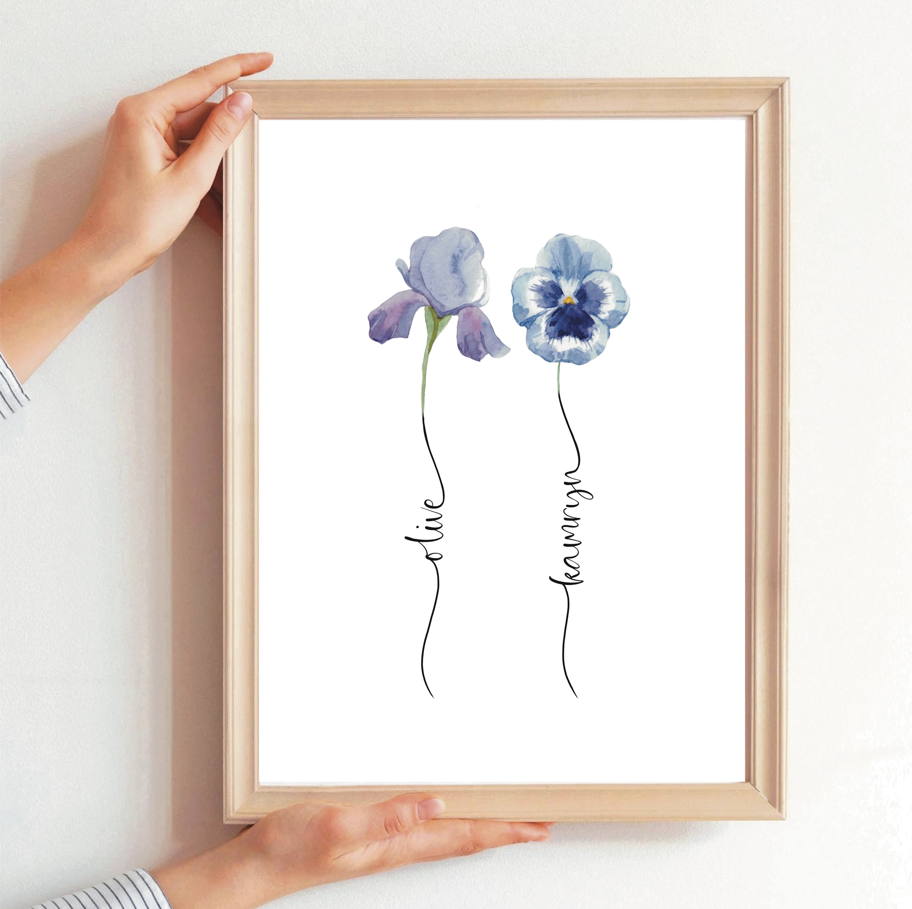 Personalized Family Flower Name Family Bouquet Custom - Etsy