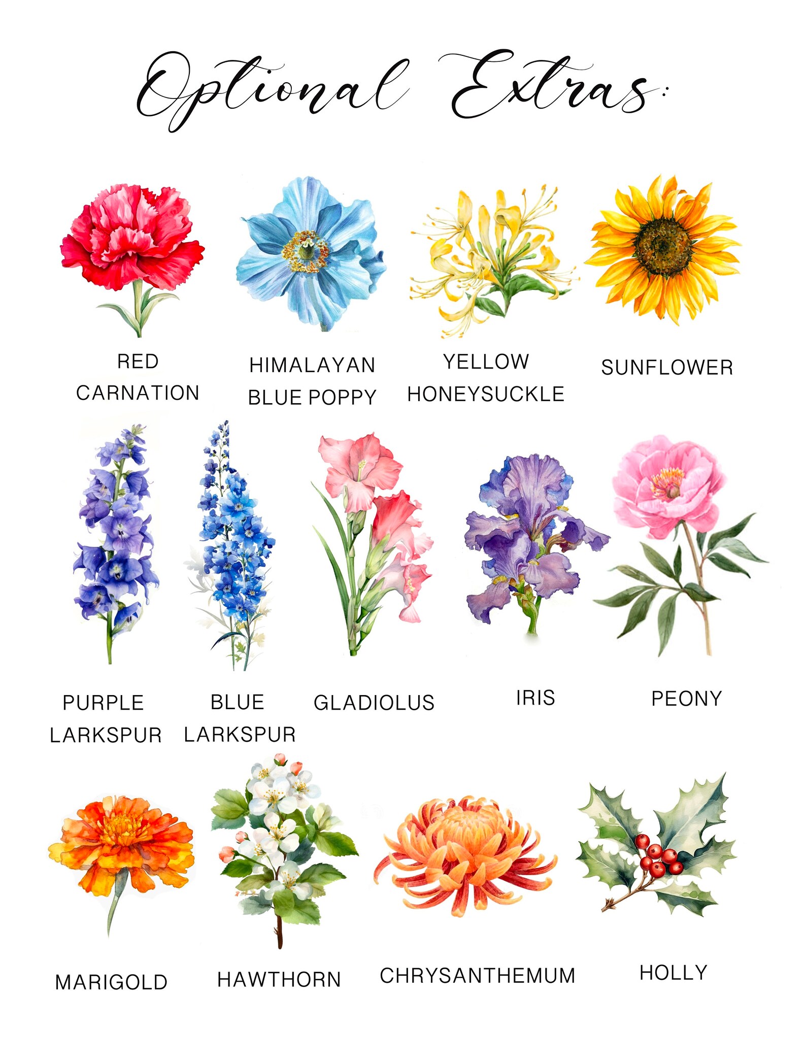 3 Names Birth Month Flowers Tattoo Art , Custom Name Design , Line Art ...