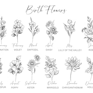 New Baby Birth Flower, Bouquet Design, Minimalist Face Side Profile ...