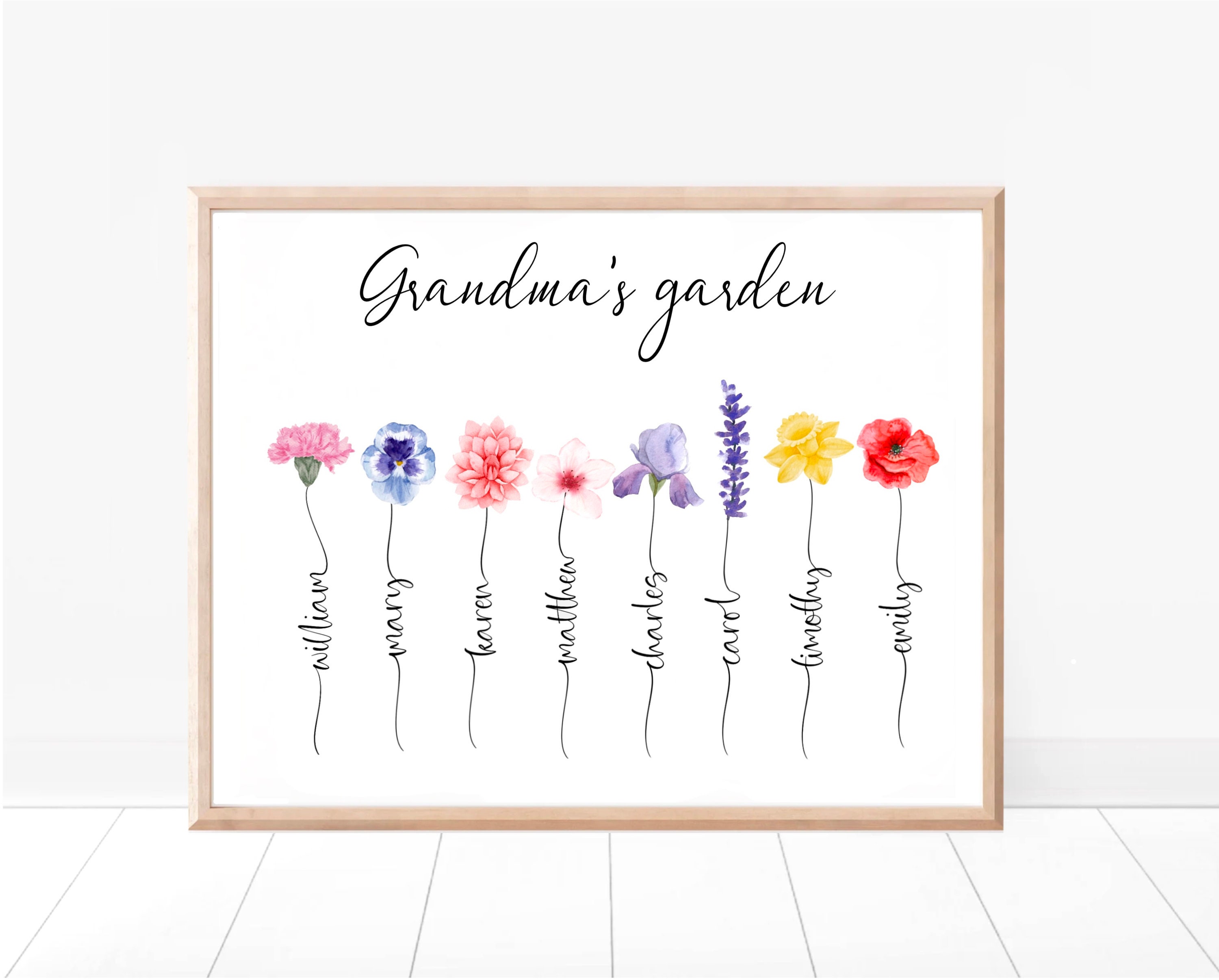 Personalized Family Flower Name Family Bouquet Custom - Etsy UK