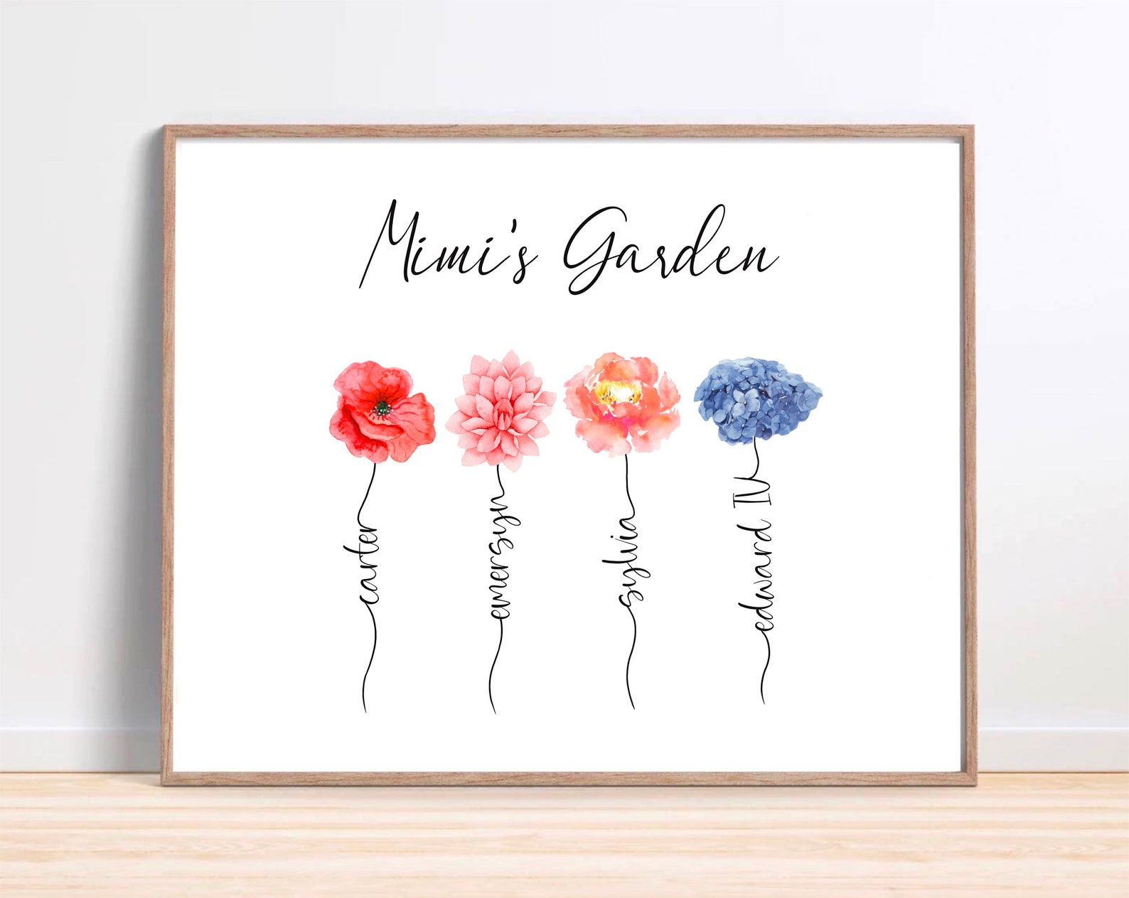 Personalized Family Flower Name Family Bouquet Custom - Etsy