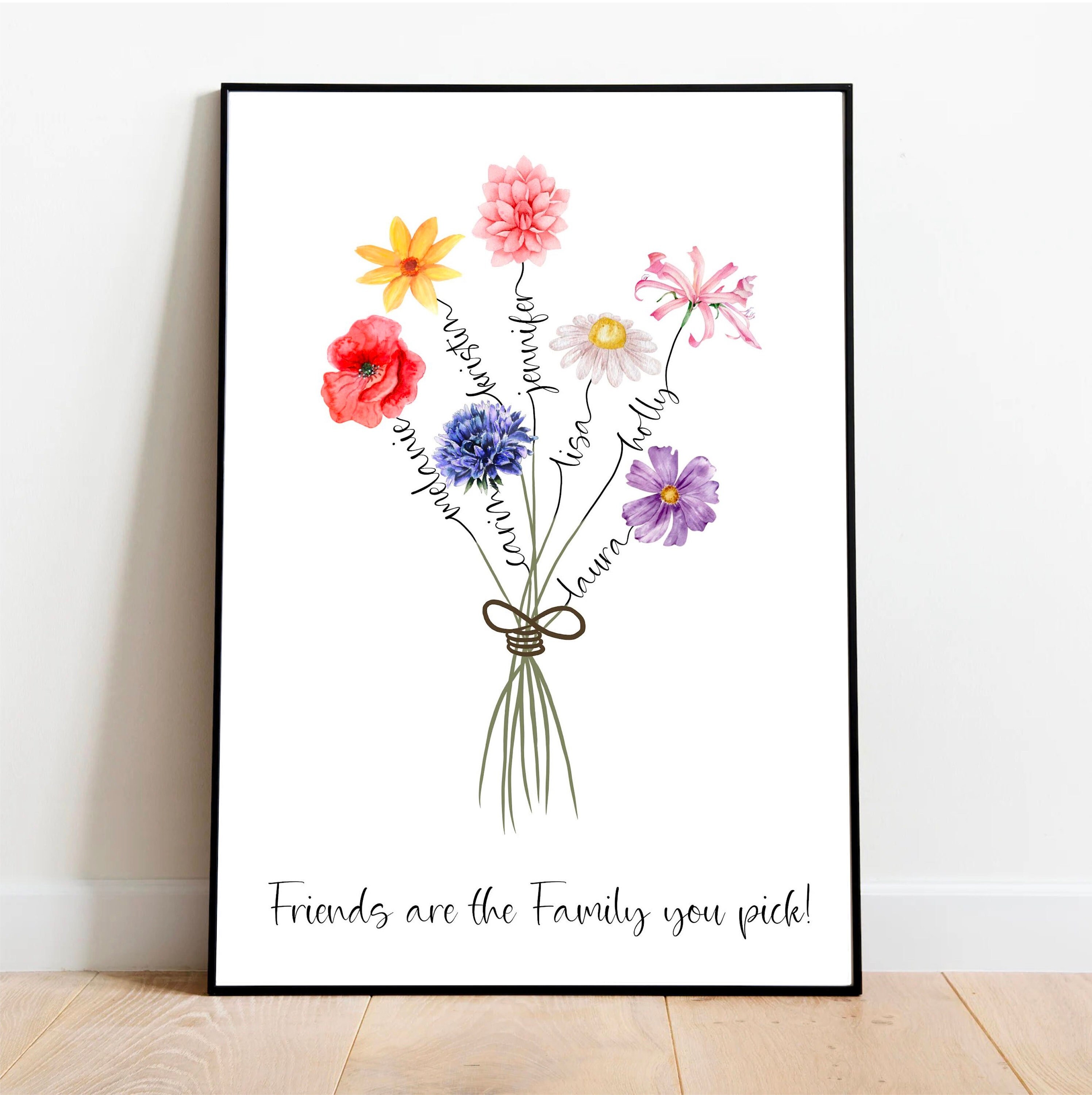 Custom Birth Month Flower, Custom Family Birth Flower Bouquet ...