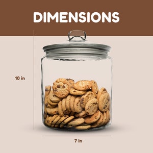 Large Glass Cookie Jar Thick 1 Gallon - Etsy