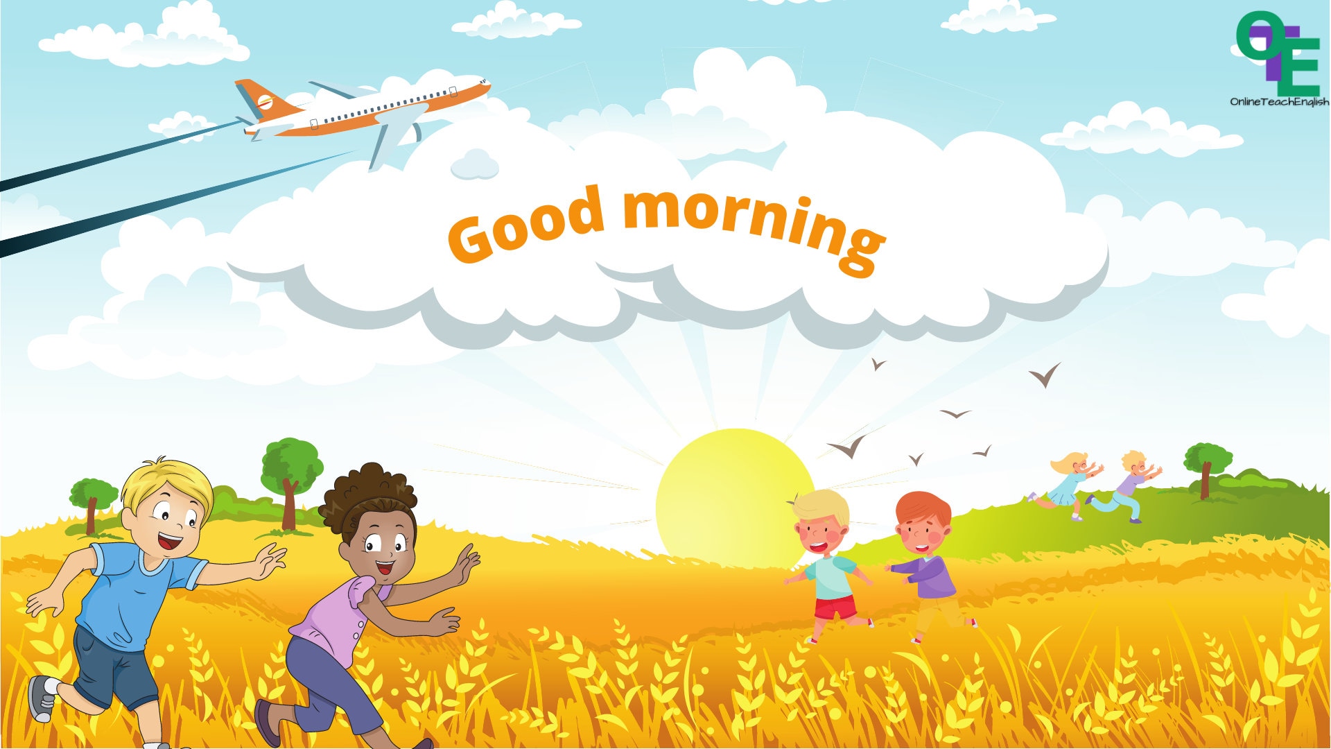 Online ESL material Good morning lesson for kids online | Etsy