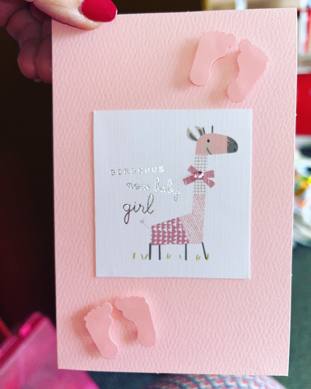 Baby Girl Handmade Card - Etsy