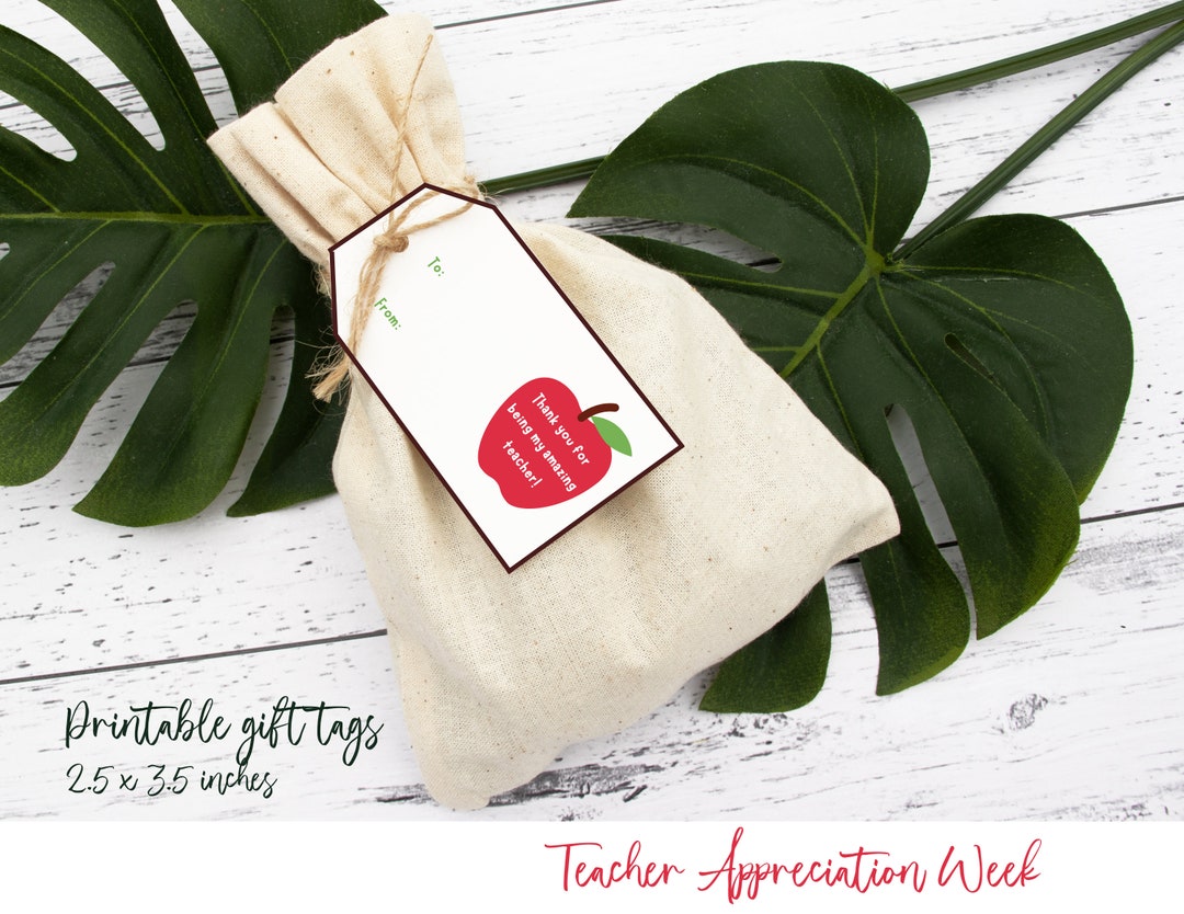 Printable Gift Tags for Teacher Appreciation Week 2.5x3.5 Inches - Etsy