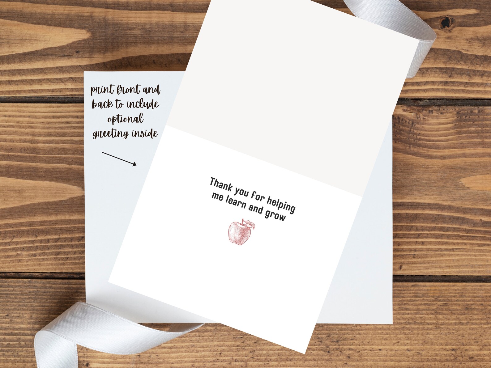 Printable Teacher Appreciation Card With Printable Envelope 4x6 - Etsy