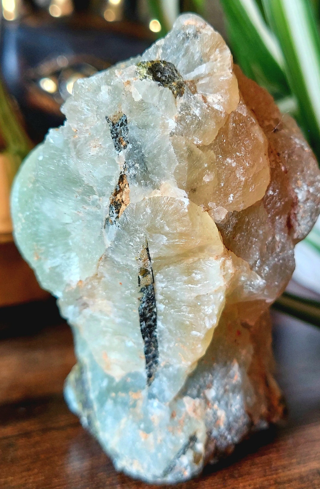 Raw Prehnite With Epidote Self Standing Freeform - Etsy