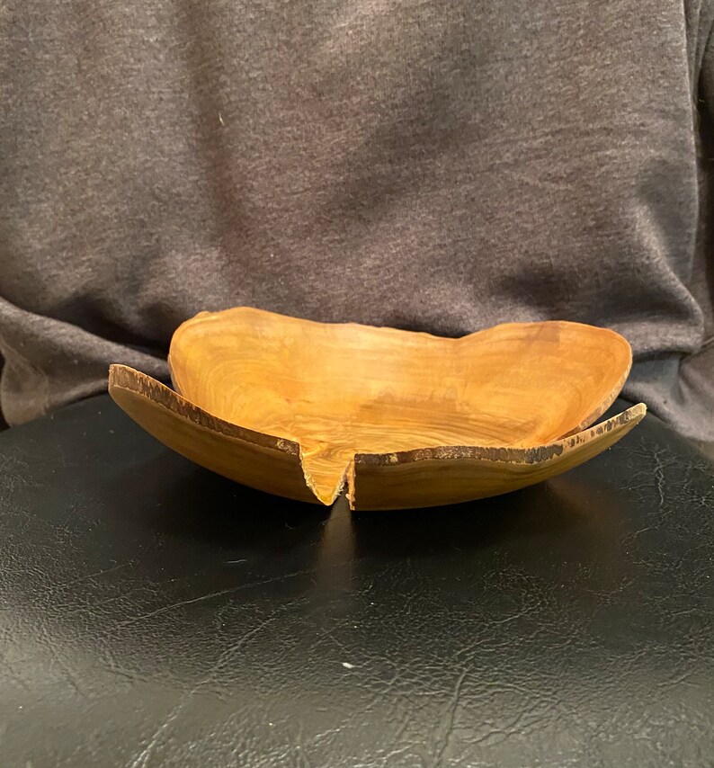 Cherry End Grain Turned Wooden Bowl. Great Edge Profile. Natural Edge ...