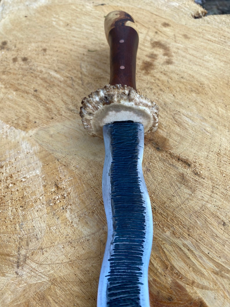 Hand Forged Kris Dagger. Witches Dagger Ceremonial Witches Knife Sacrificial Dagger Black Magic ...