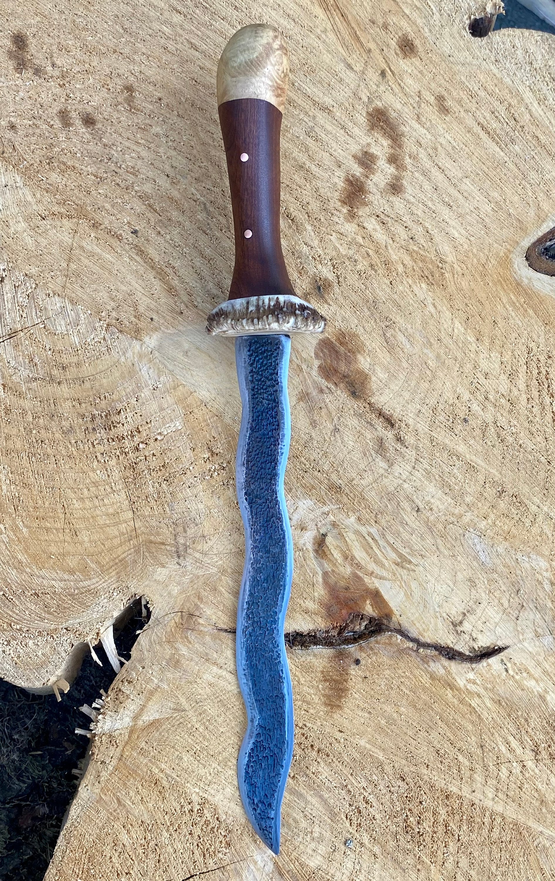 Hand Forged Kris Dagger. Witches Dagger Ceremonial Witches Knife ...