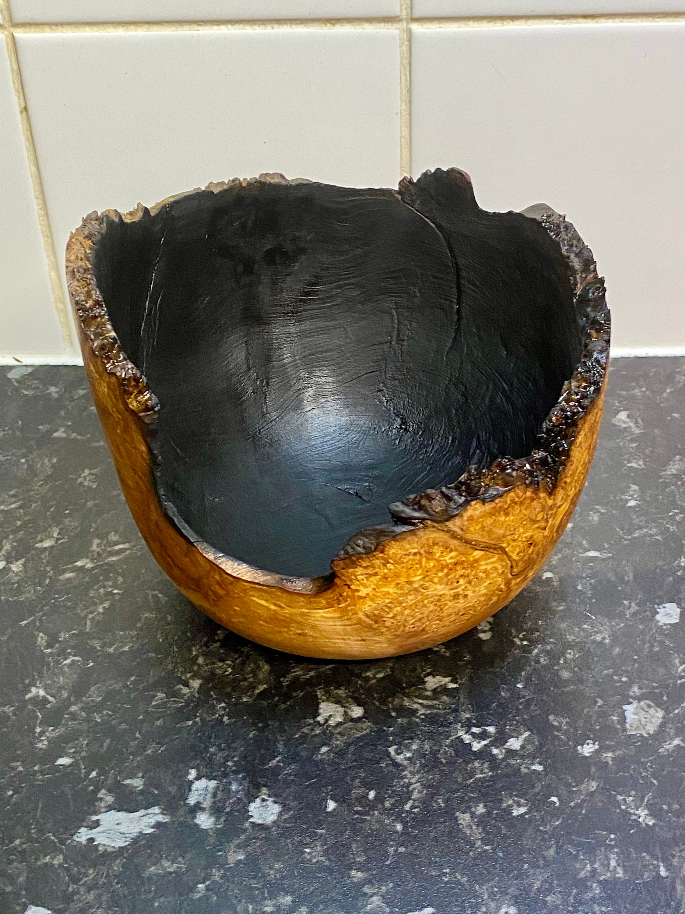 Burr Field Maple Natural Edge Bowl Vessel. Live Edge Bowl - Etsy
