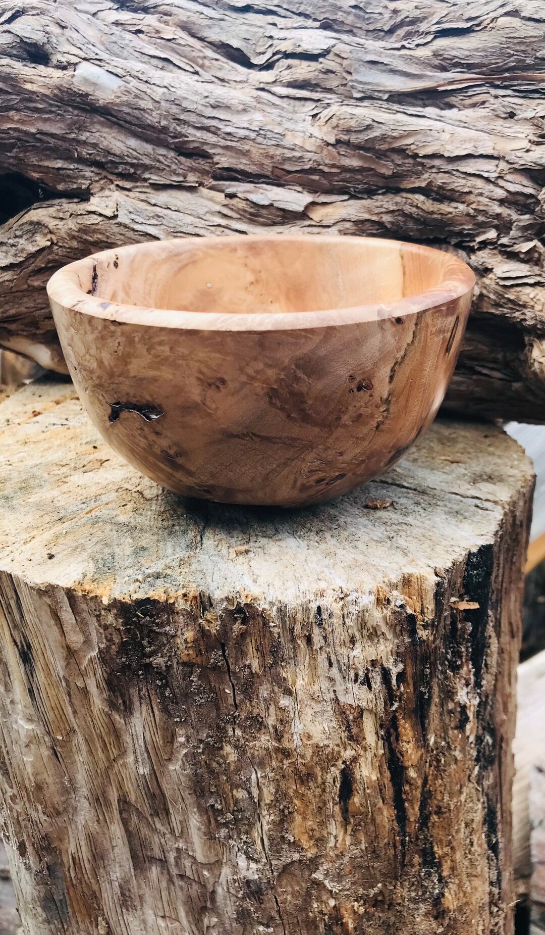 Burr Field Maple Bowl Wooden Bowl Wood Bowl Small Wooden Bowl Burr Wood ...