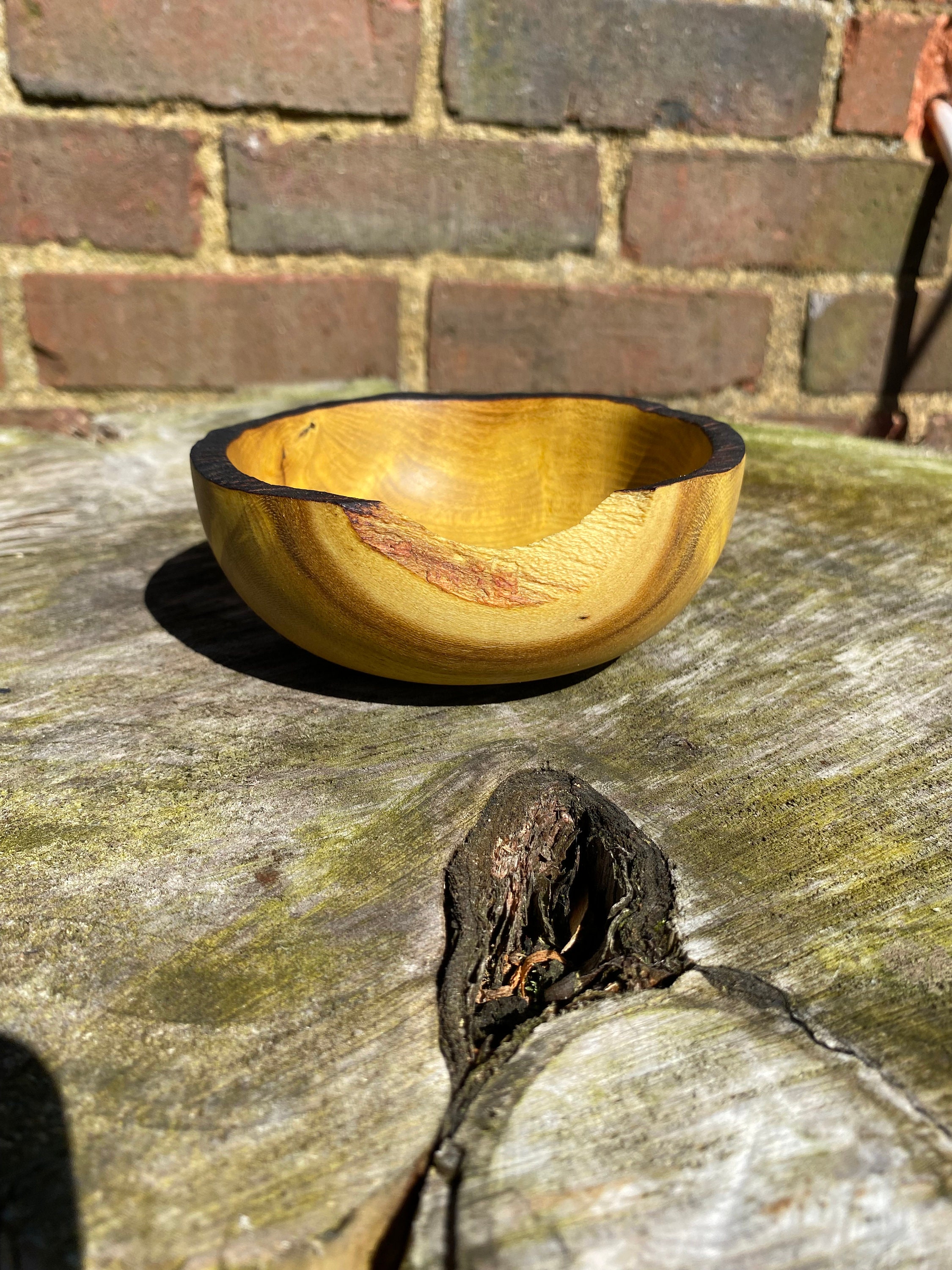 Mulberry Wooden Bowl Wood Bowl Coin Bowl Sweet Bowl Scorched Wood Rim ...
