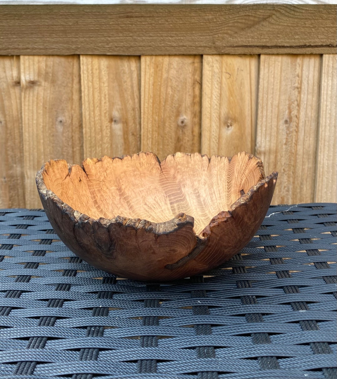 Burr Robinia Natural Edge Bowl Live Edge Bowl Wooden Bowl Wood Art ...