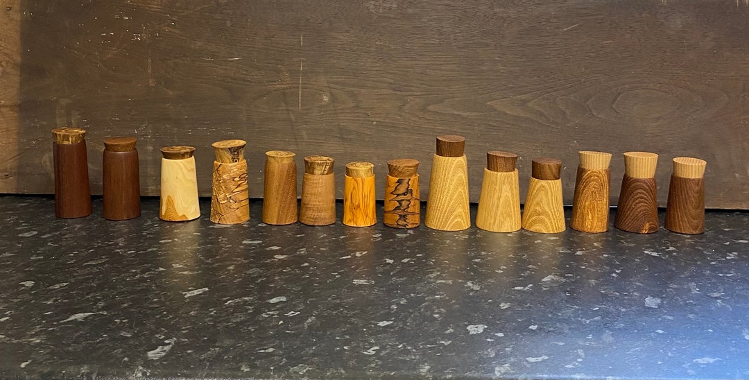 Wooden Herb Spice Jars Pots. Kitchen Storage Pots Jars Wooden Kitchen ...