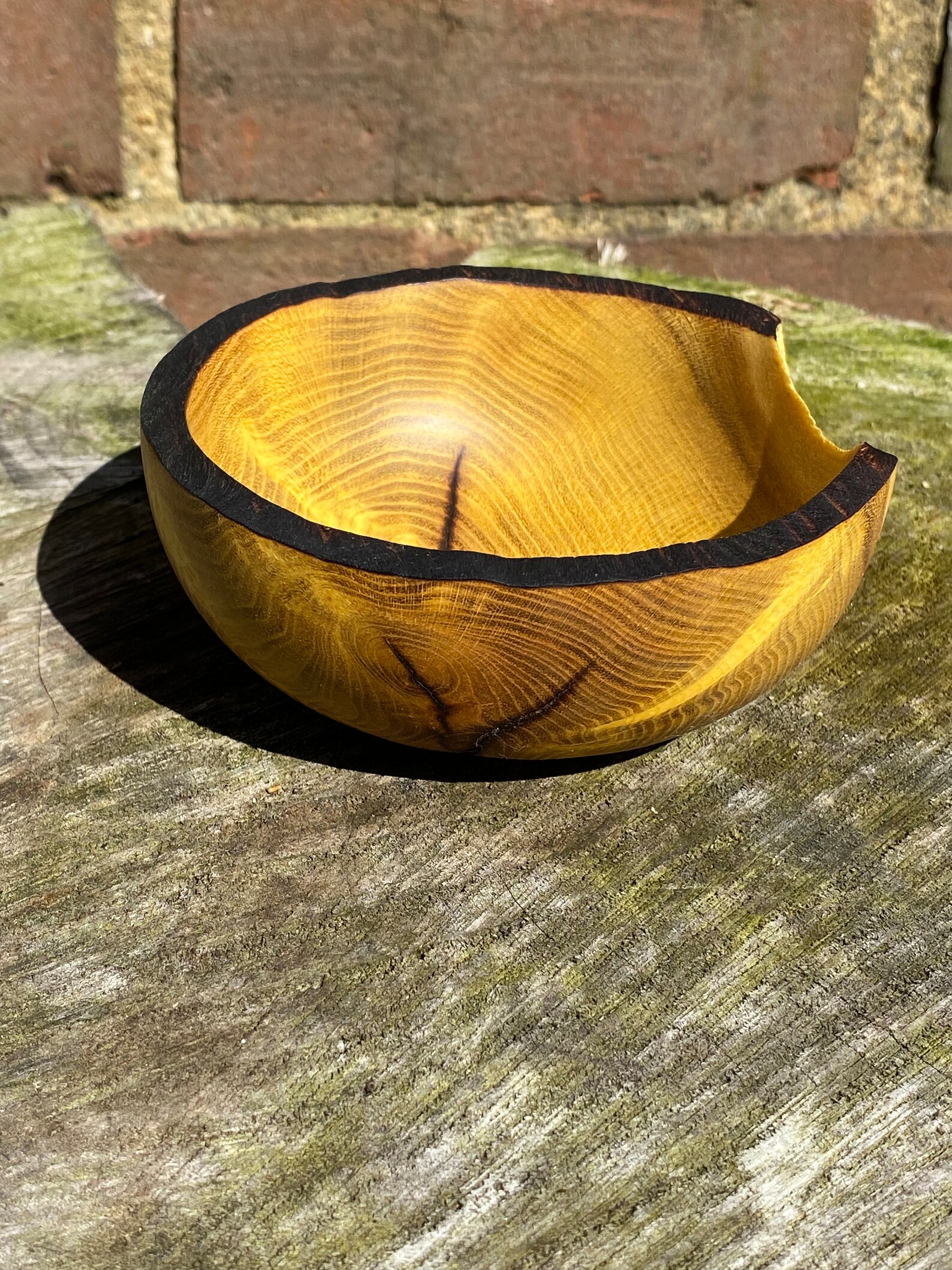 Mulberry Wooden Bowl Wood Bowl Coin Bowl Sweet Bowl Scorched Wood Rim ...