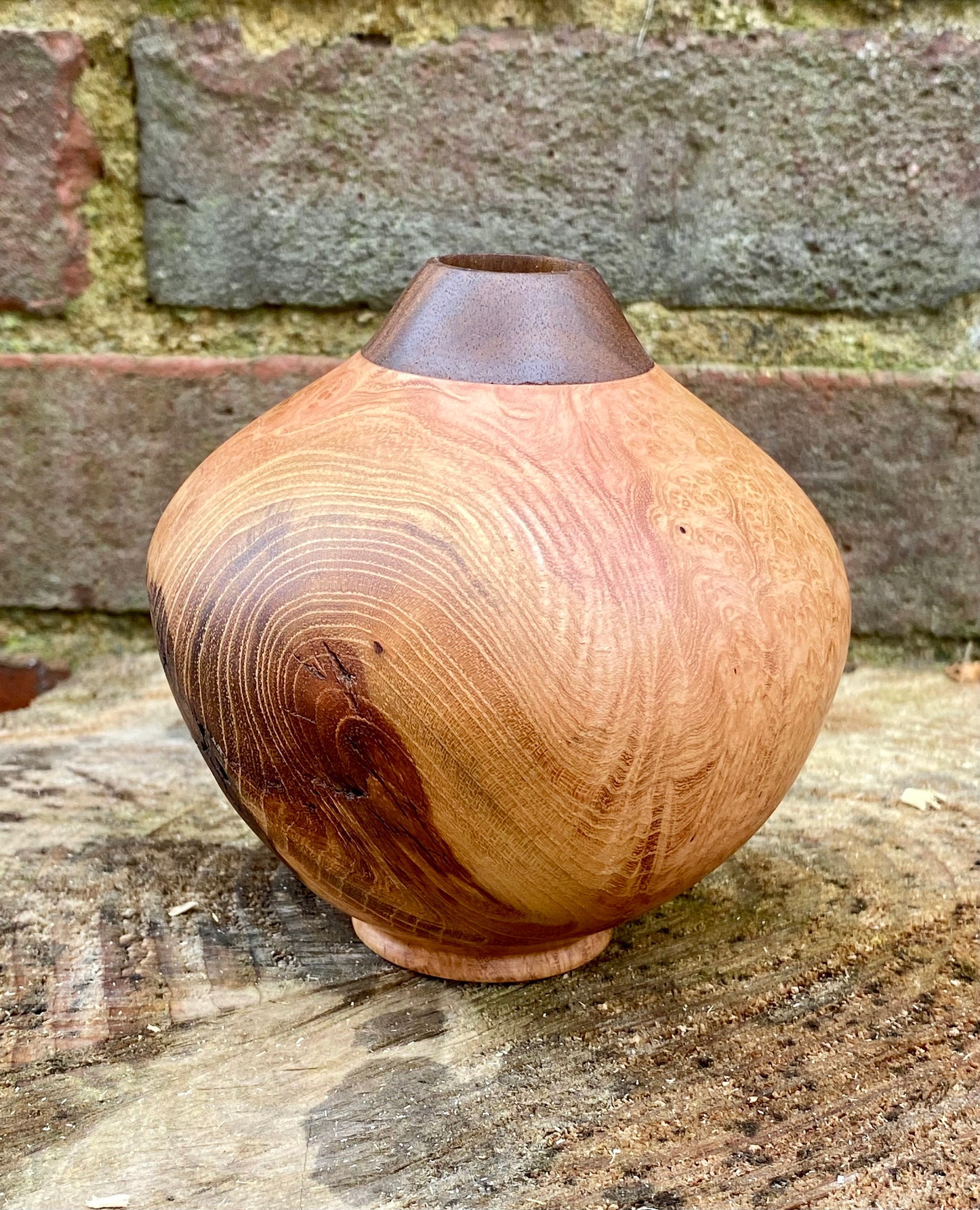 Burr Robinia and African Walnut Hollow Form. Wooden Urn. Wooden Bottles ...