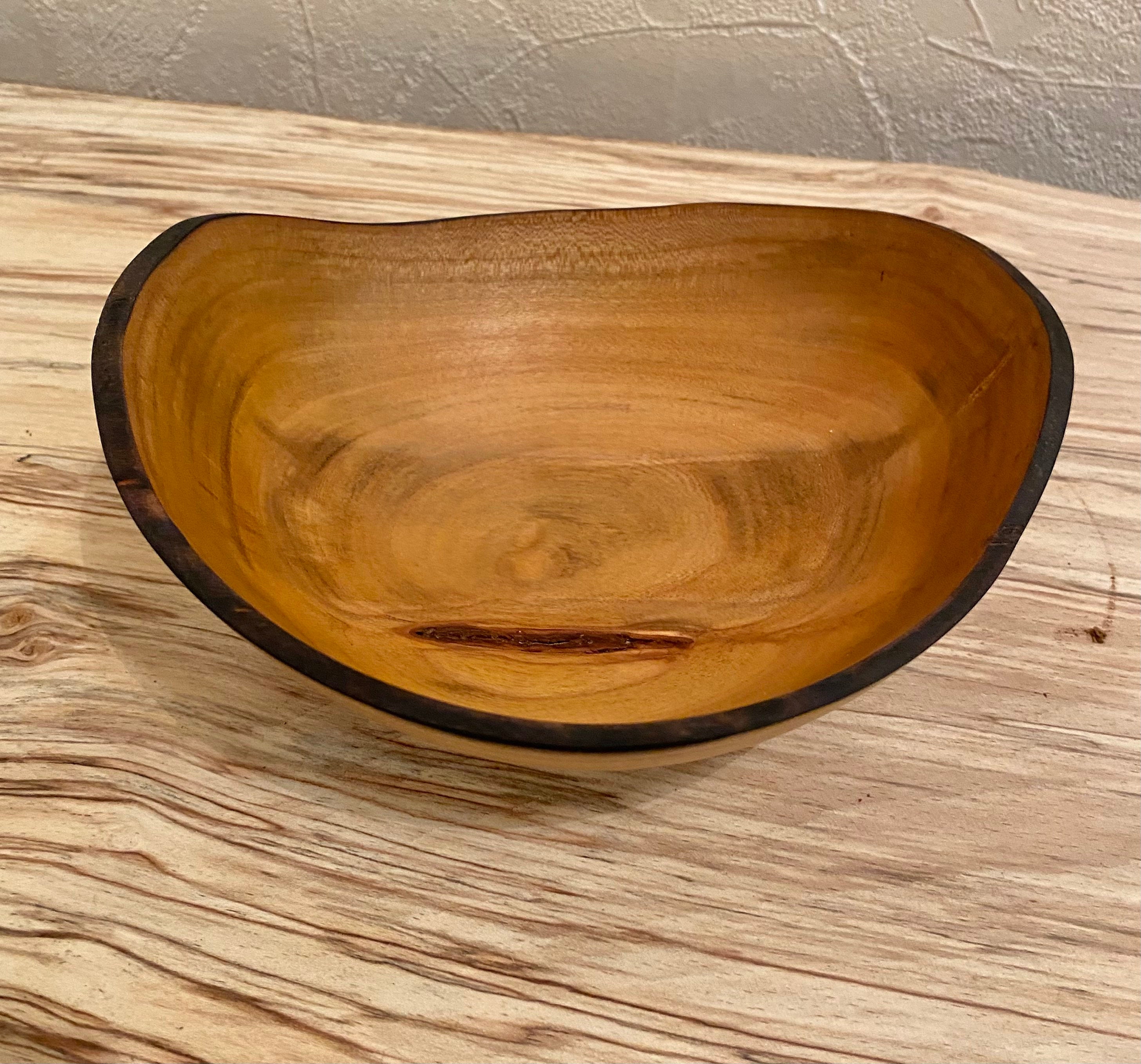 Natural Edge Cherry Wood Bowl. Live Edge Cherry Bowl. Wooden Bowl. Wood ...