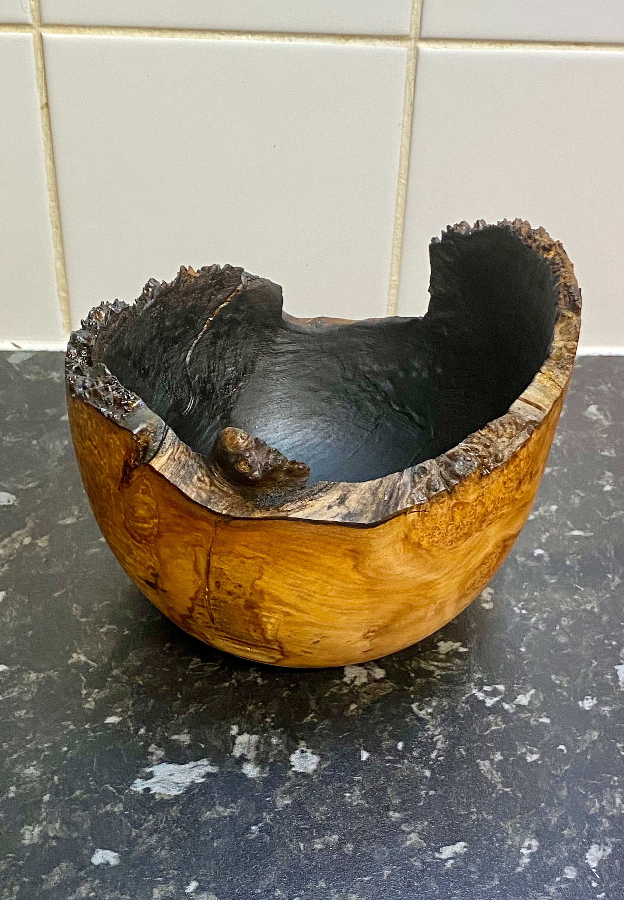 Burr Field Maple Natural Edge Bowl Vessel. Live Edge Bowl - Etsy