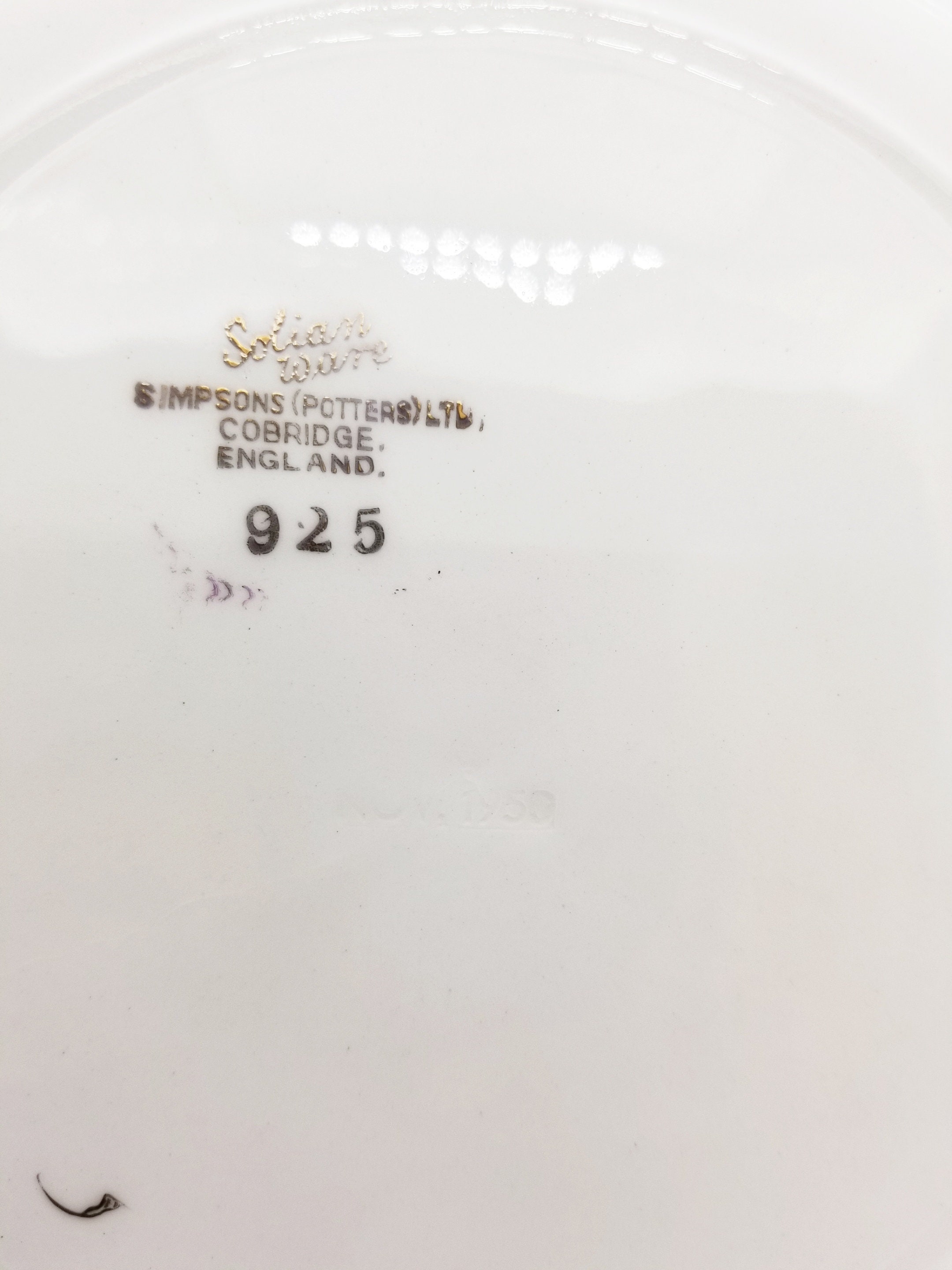 Solian Ware Cobridge England Pottery, Dinner Plate, Burgundy and Gold ...