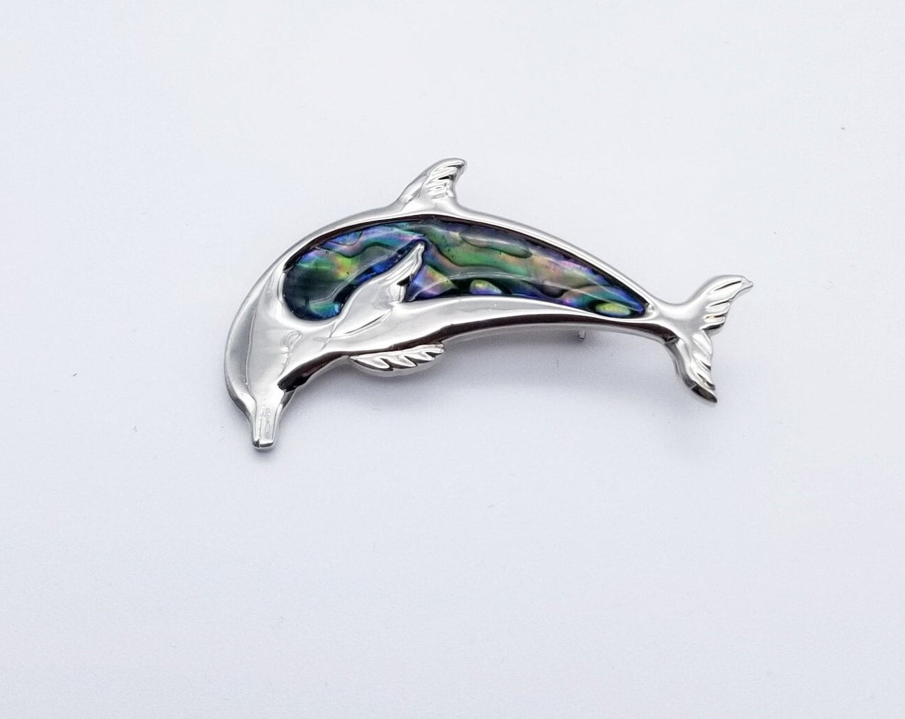 DURI Abalone Brooch, Duri Dolphin Brooch Pin, Duri Abalone Inlay Brooch ...