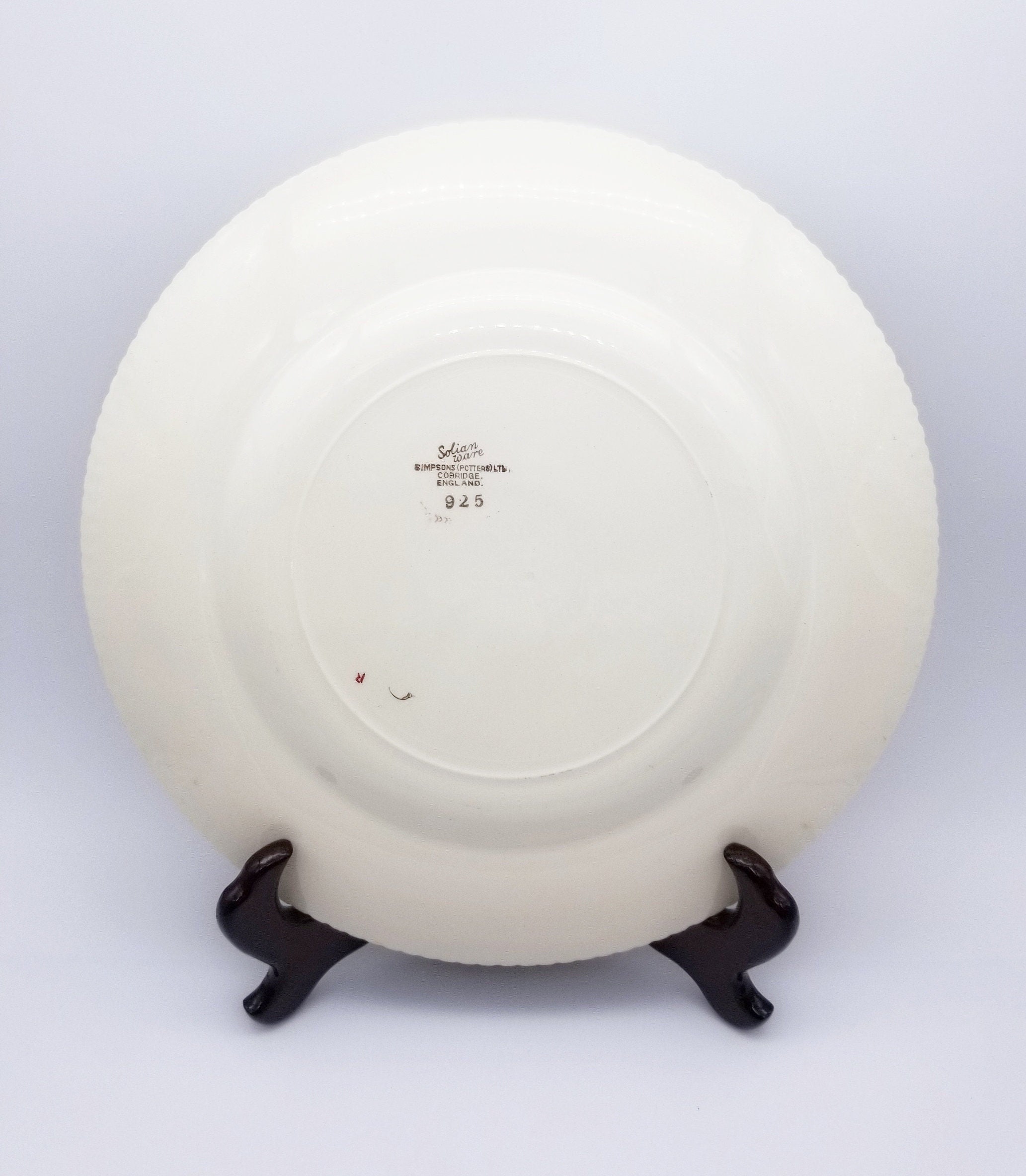 Solian Ware Cobridge England Pottery, Dinner Plate, Burgundy and Gold ...