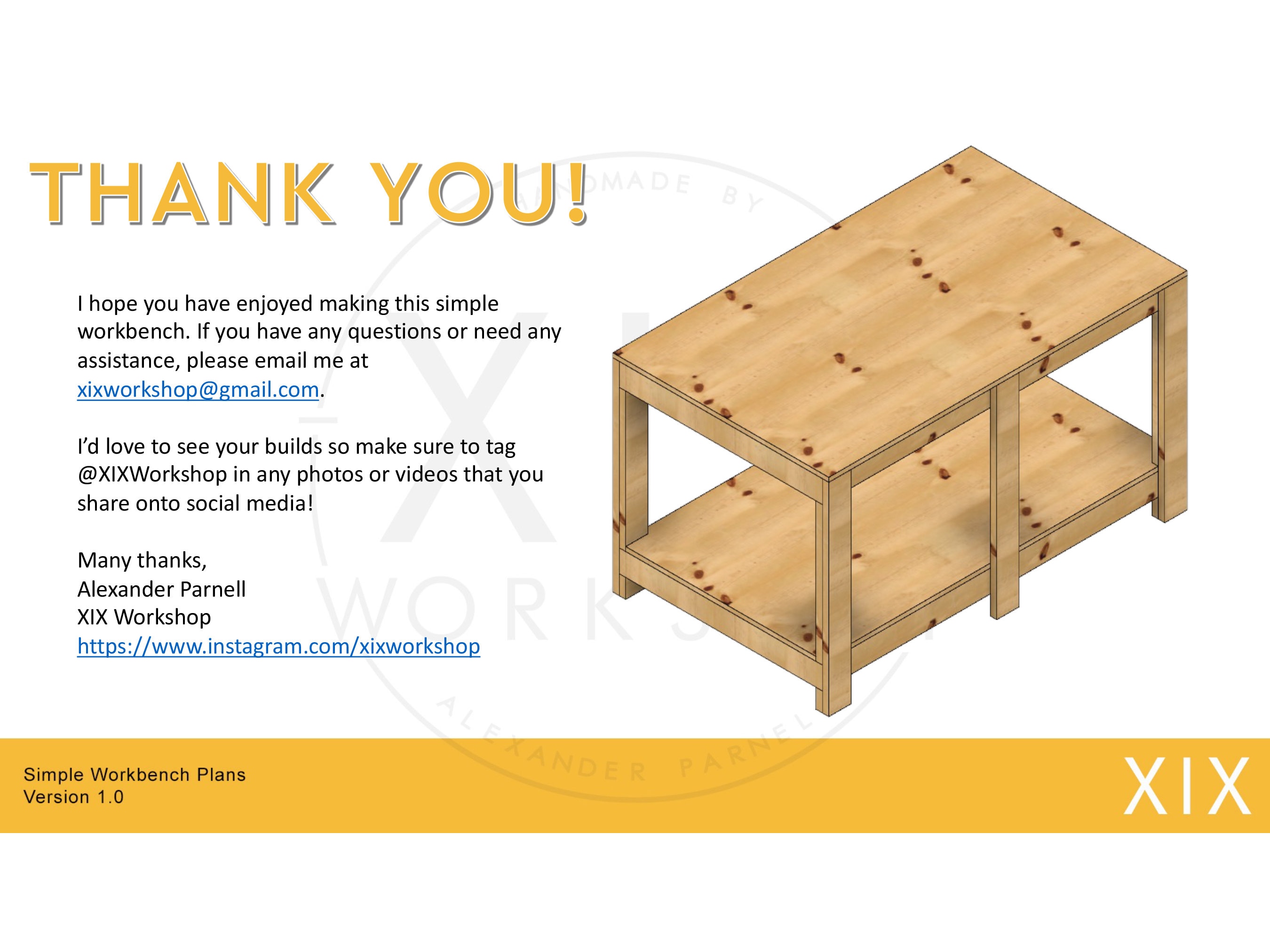 Simple Woodworking Workbench Plans - (imperial & Metric) - Etsy