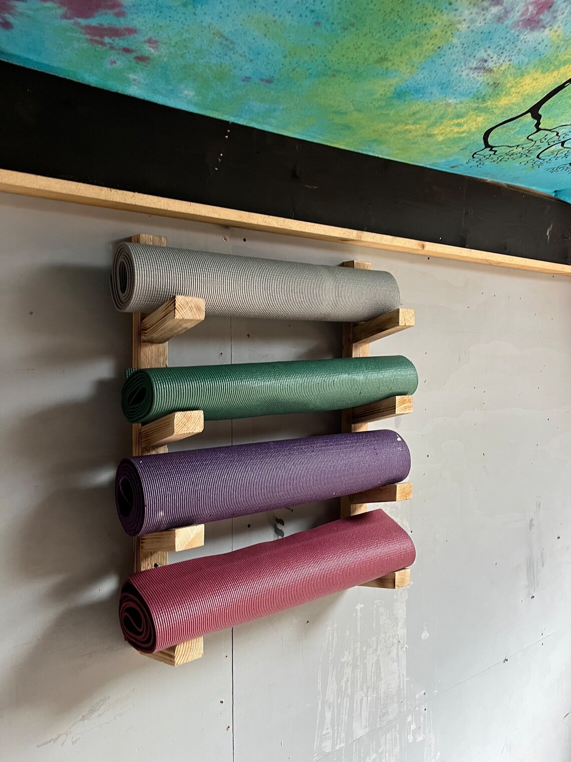 Yoga Studio Wall Hanging Yoga Mat Holder - Etsy UK