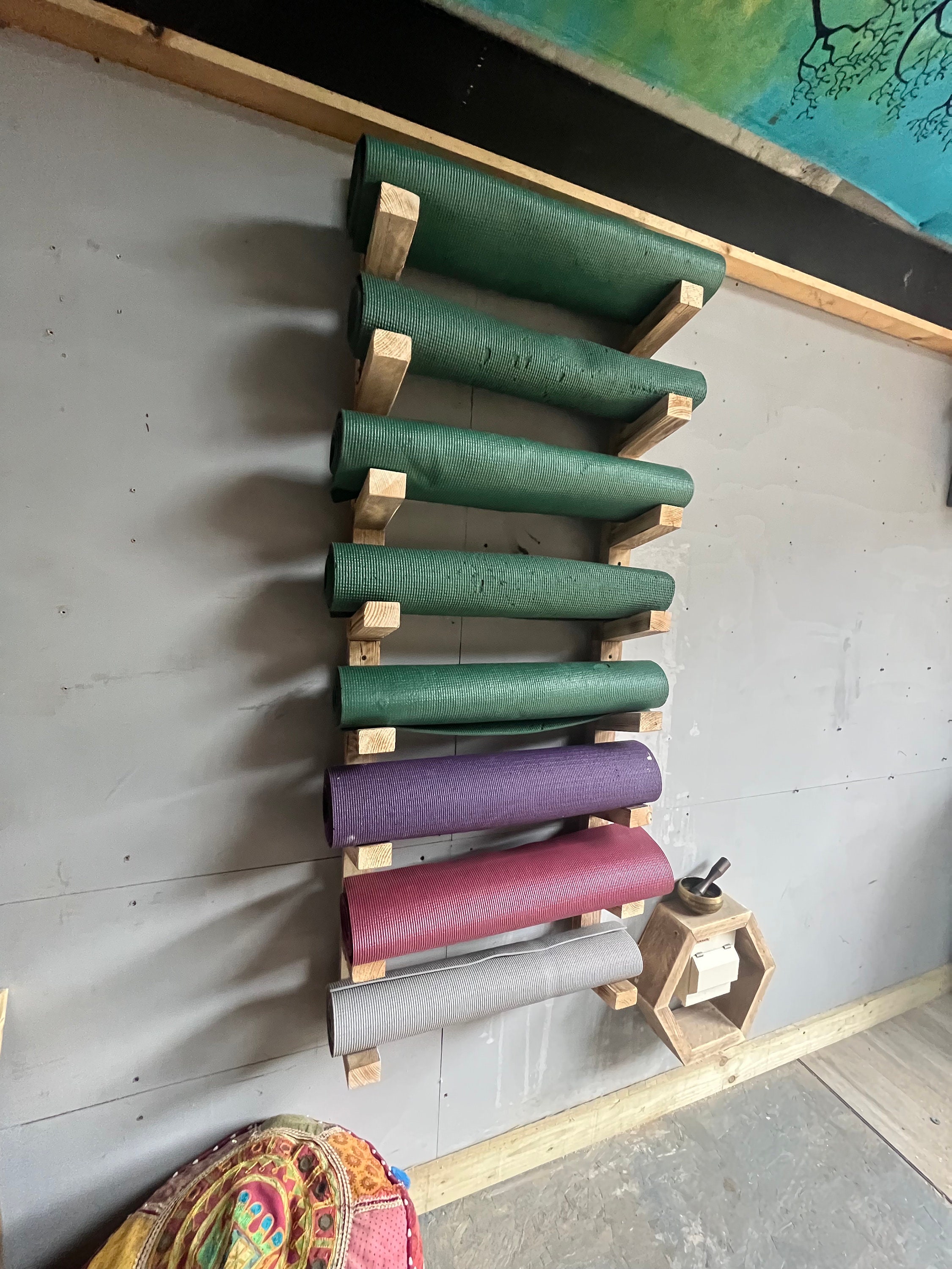 Yoga Studio Wall Hanging Yoga Mat Holder - Etsy UK