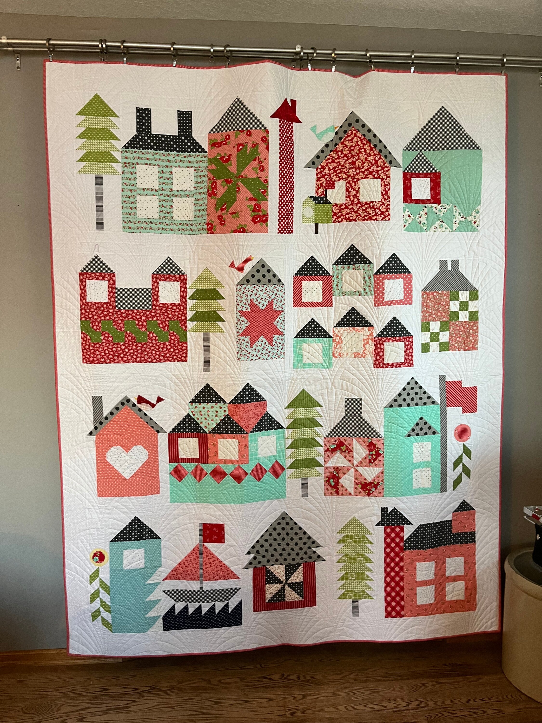 Handmade Quilt - Will You Be My Neighbor (66 X 83) - Etsy