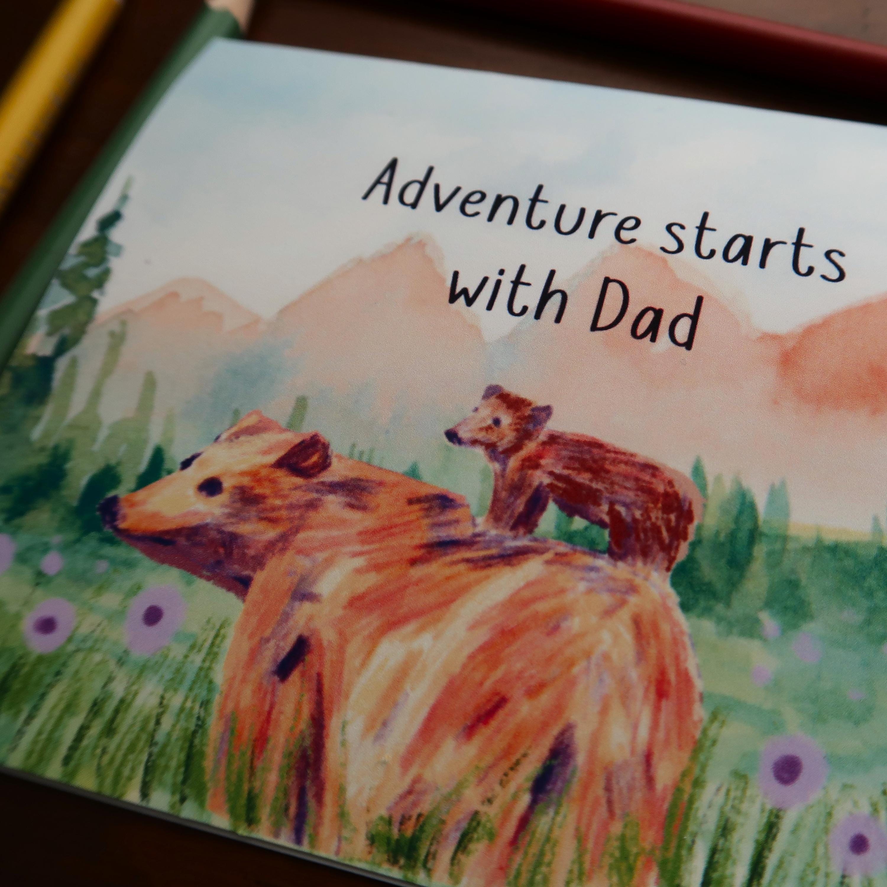 Father's Day Greeting Card, A2 Size, Cute Bear Illustration, Animal ...