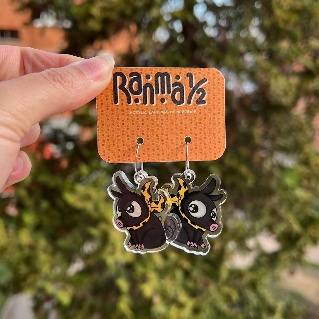 Pechan Ryoga Ranma Pechan Panda Kawaii Cute Acrylic Earrings - Etsy