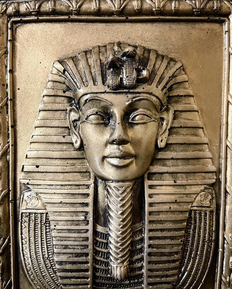 Ancient Egyptian King Tutankhamun Hand Painted Wall Decor - Etsy