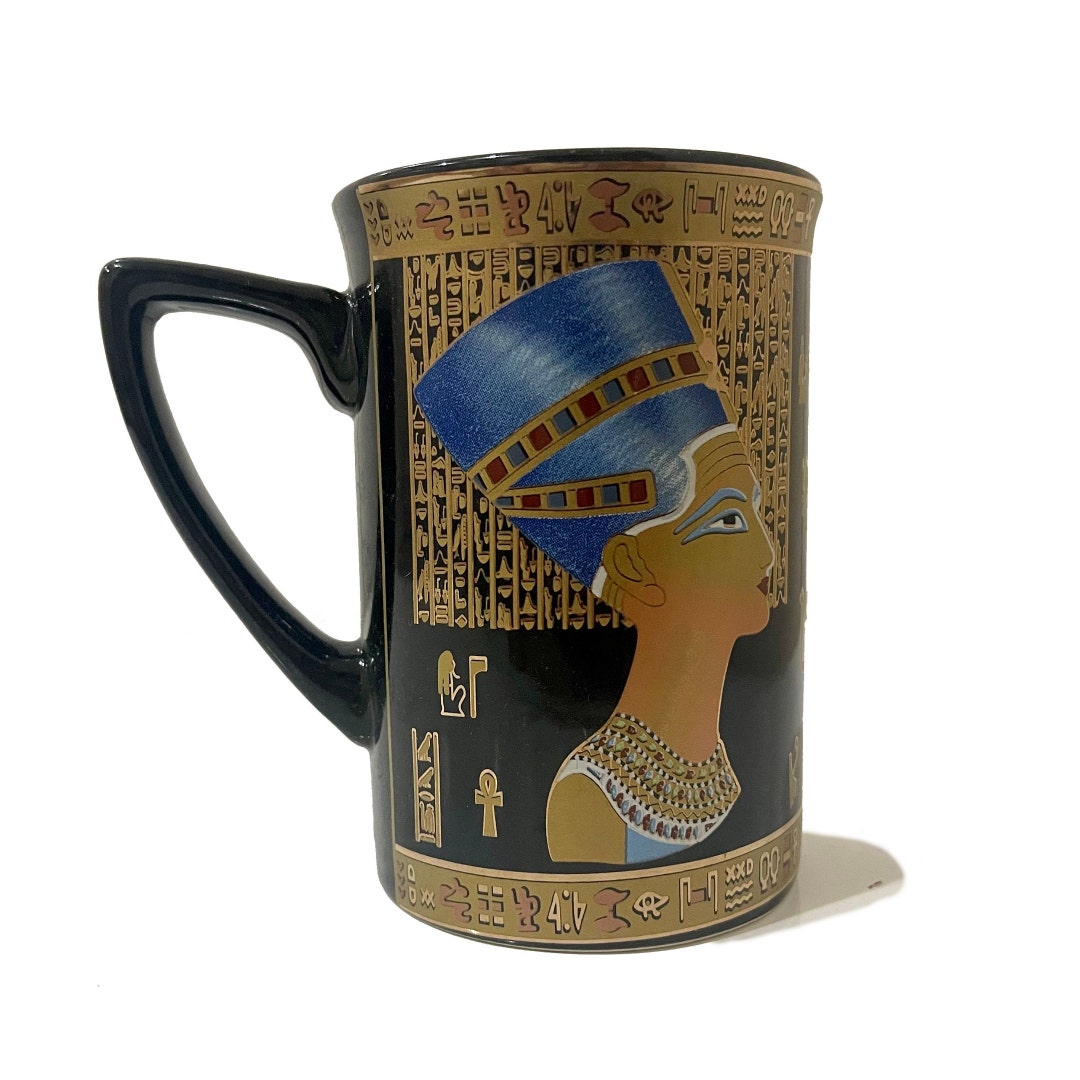 Ancient Egypt Nefertiti Porcelain Mug , Original Ancient Egypt Glass ...