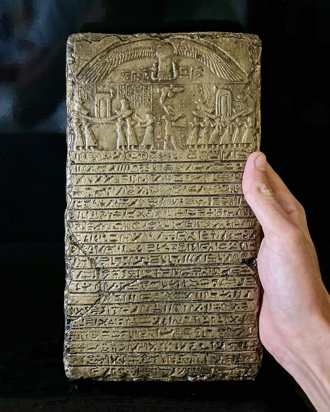 Ancient Egypt Replica Hieroglyph Tablet , Ancient Egyptian inscription ...