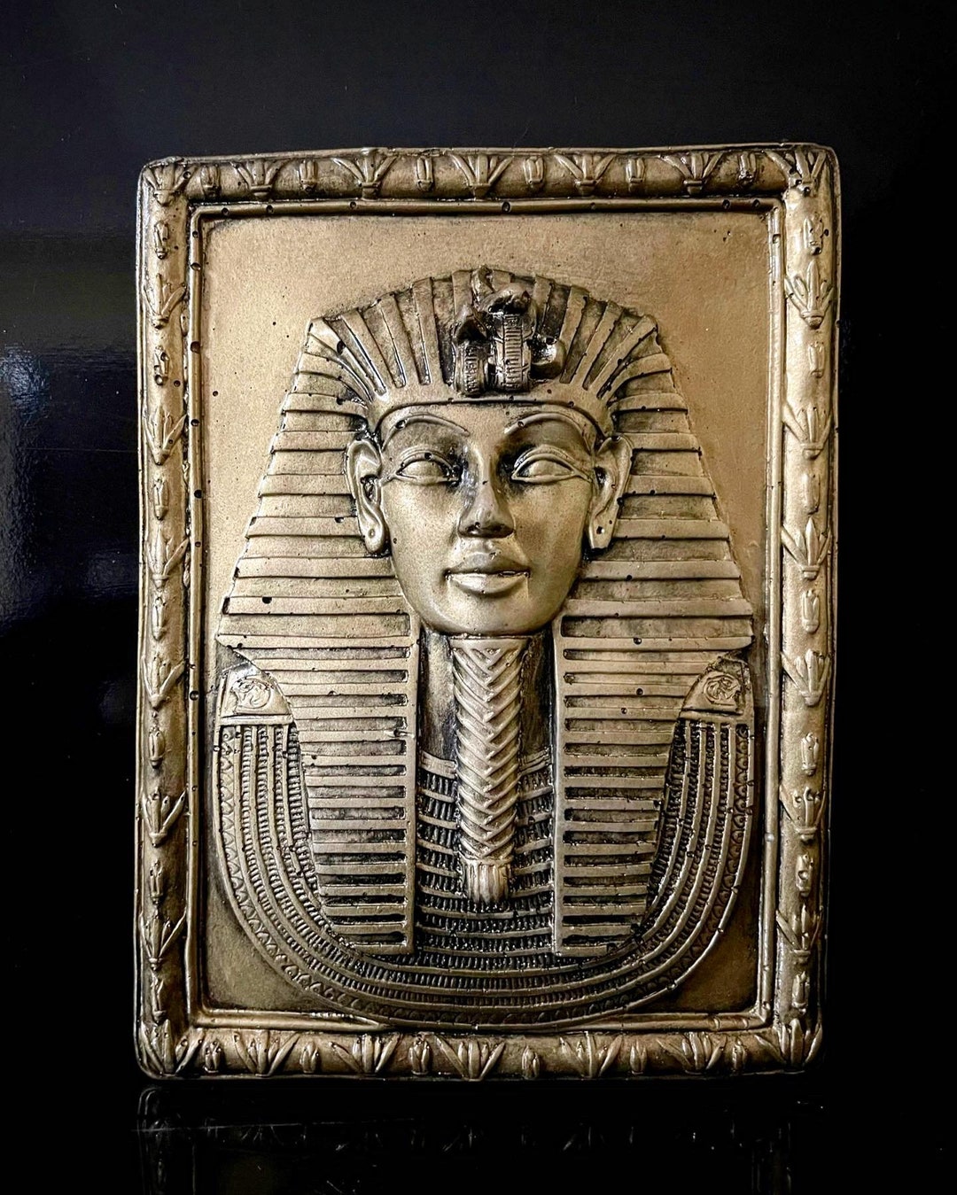 Ancient Egyptian King Tutankhamun Hand Painted Wall Decor , Statue of ...