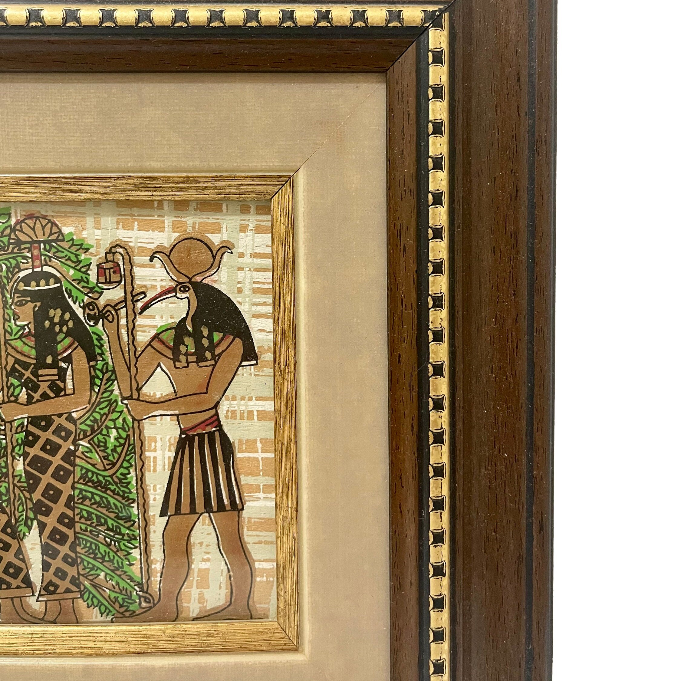 Osiris and Horus Papyrus Paper, Ancient Egyptian Framed Papyrus ...