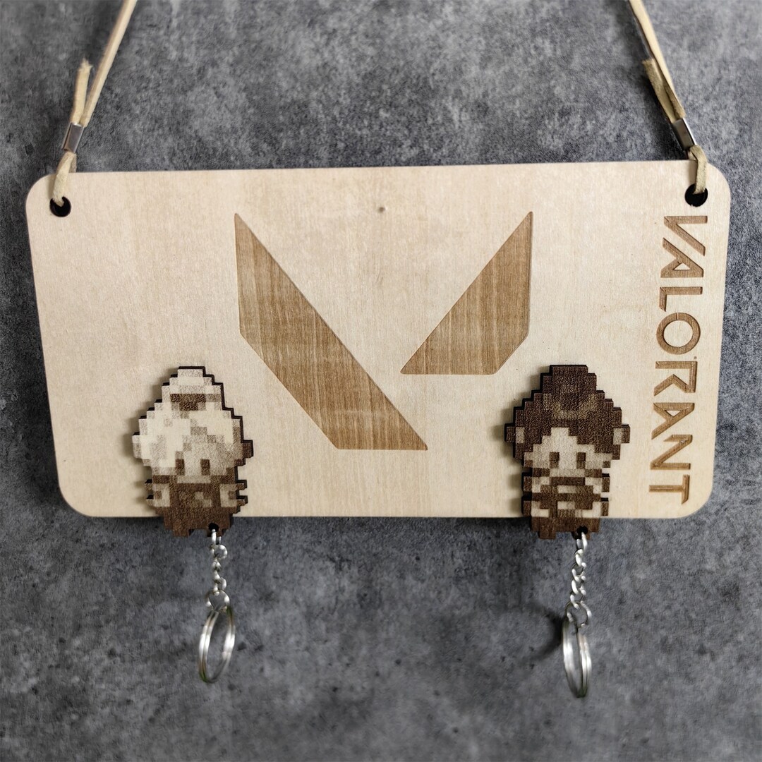 Customized Val Inspired Wood Keychain Jett Sage Keychain Personalized ...