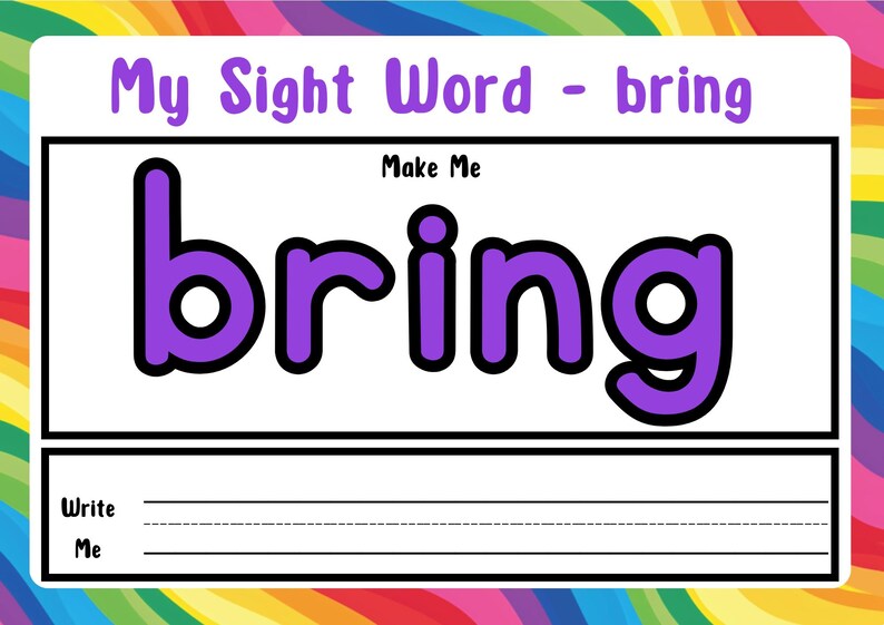 Dolch Grade Three Early Learning Sight Words Playdough Mats (digital ...