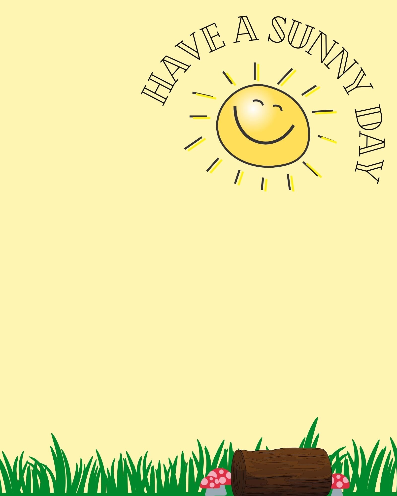 Sunny Day Print, Humorous Art, Have a Sunny Day, Fun, Touching, Love ...