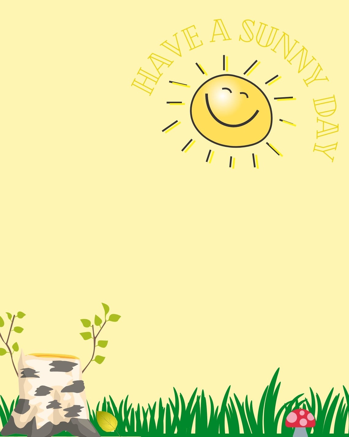 Sunny Day Print, Humorous Art, Have a Sunny Day, Fun, Touching, Love ...