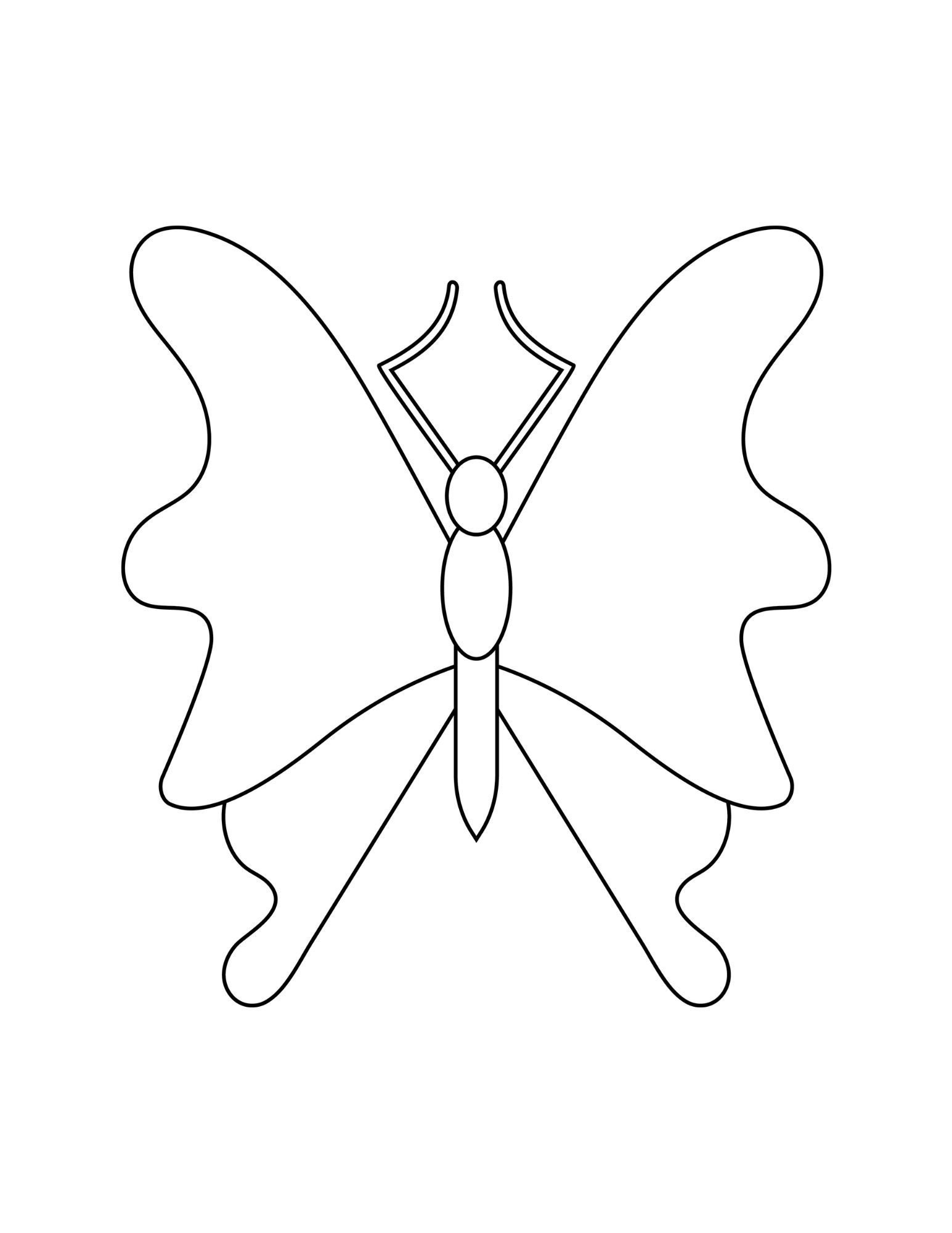 Simple Butterfly Coloring Page